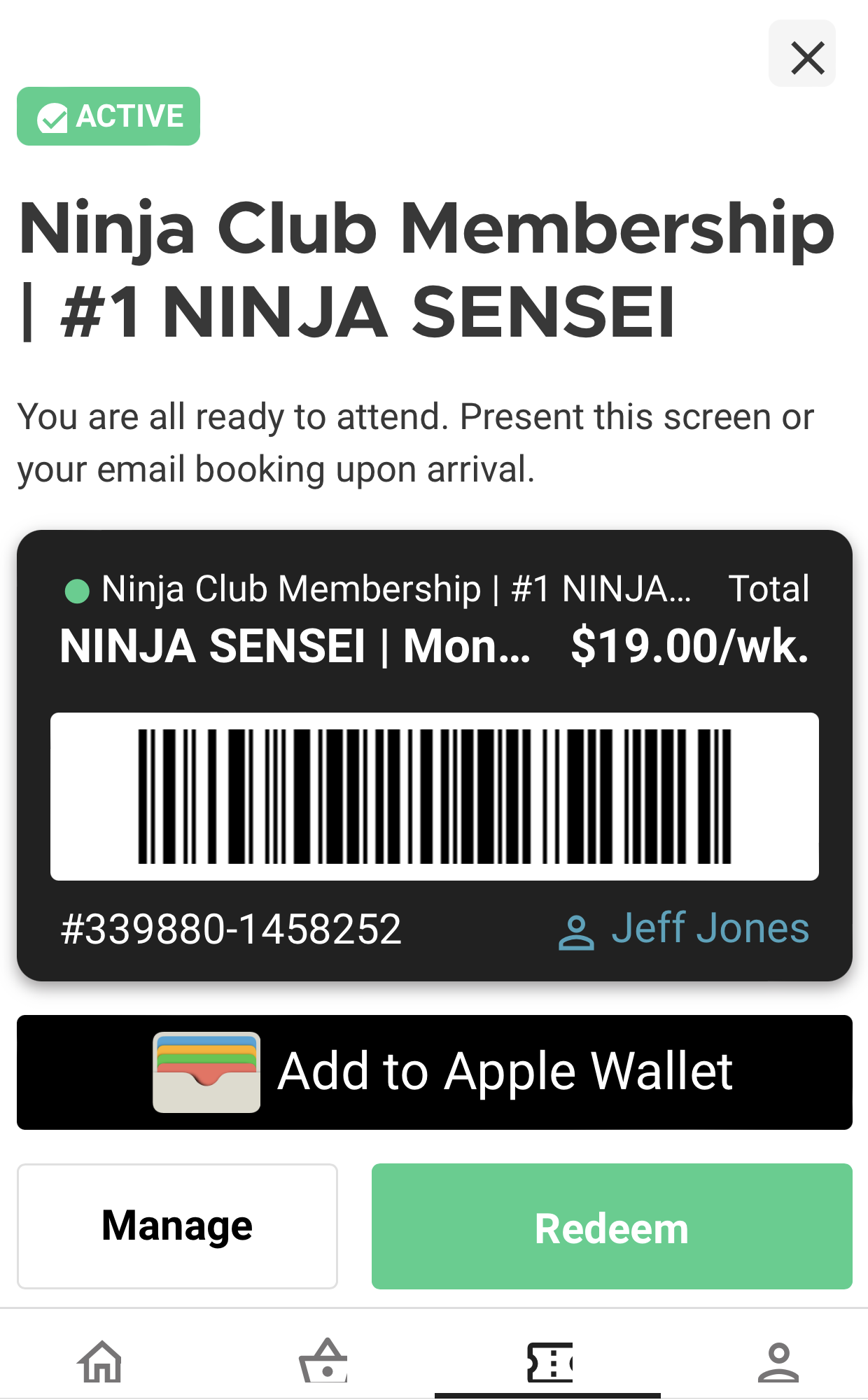 Redeem Tickets/Products Using a Membership – Ninja Valley